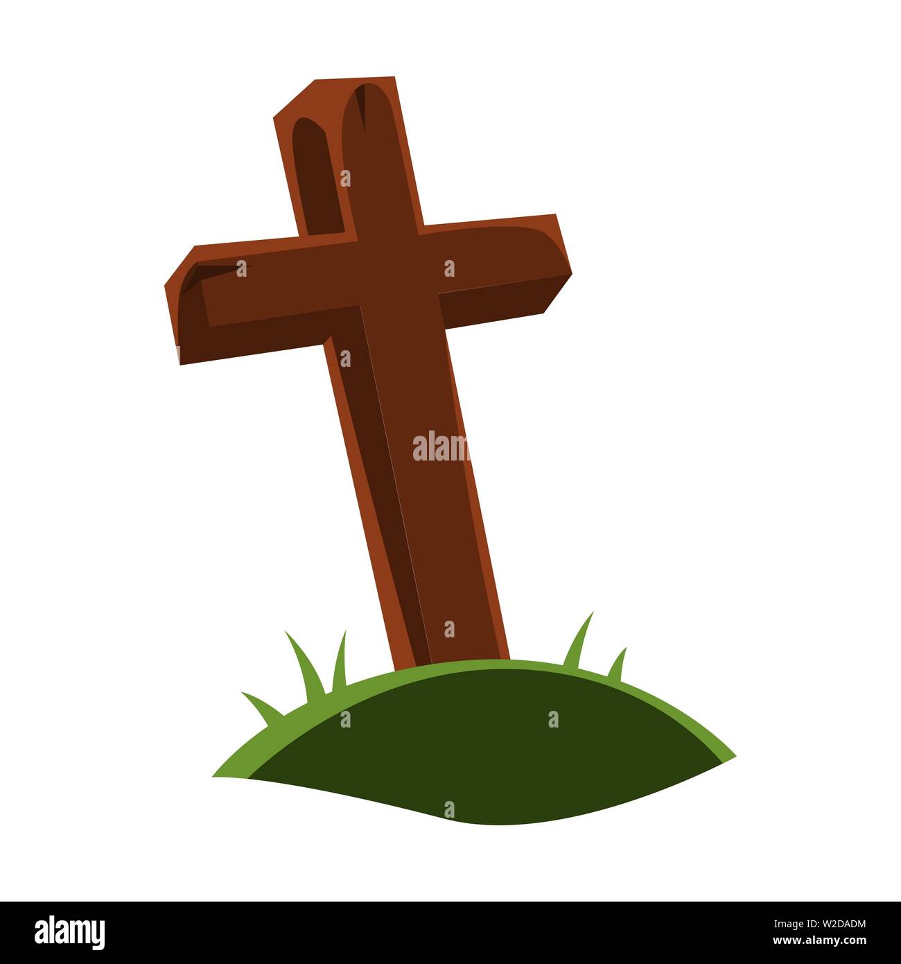 Happy halloween illustration of grave cross Stock Vector Image & Art ...