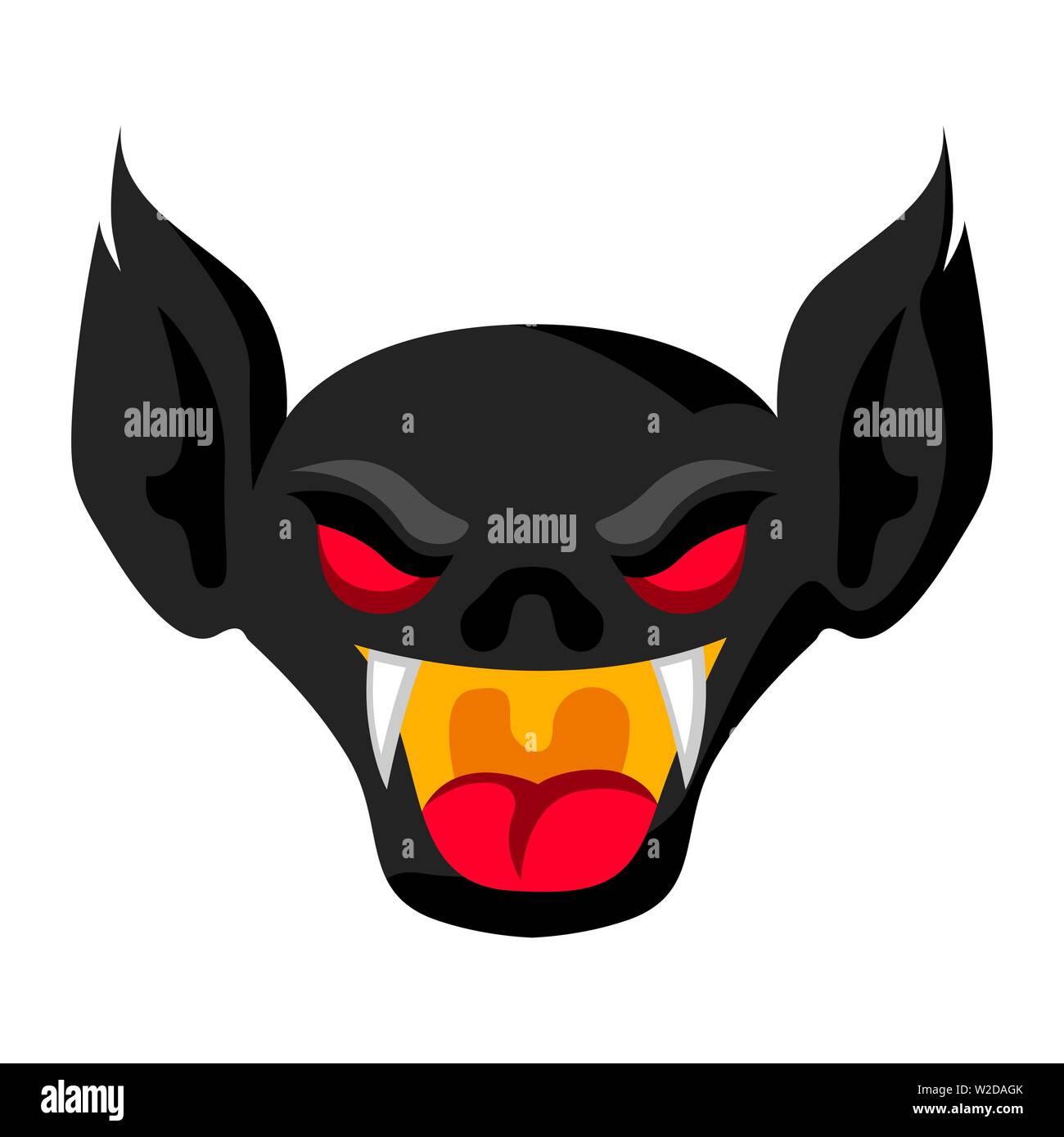 Happy halloween illustration of angry vampire Stock Vector Image & Art ...