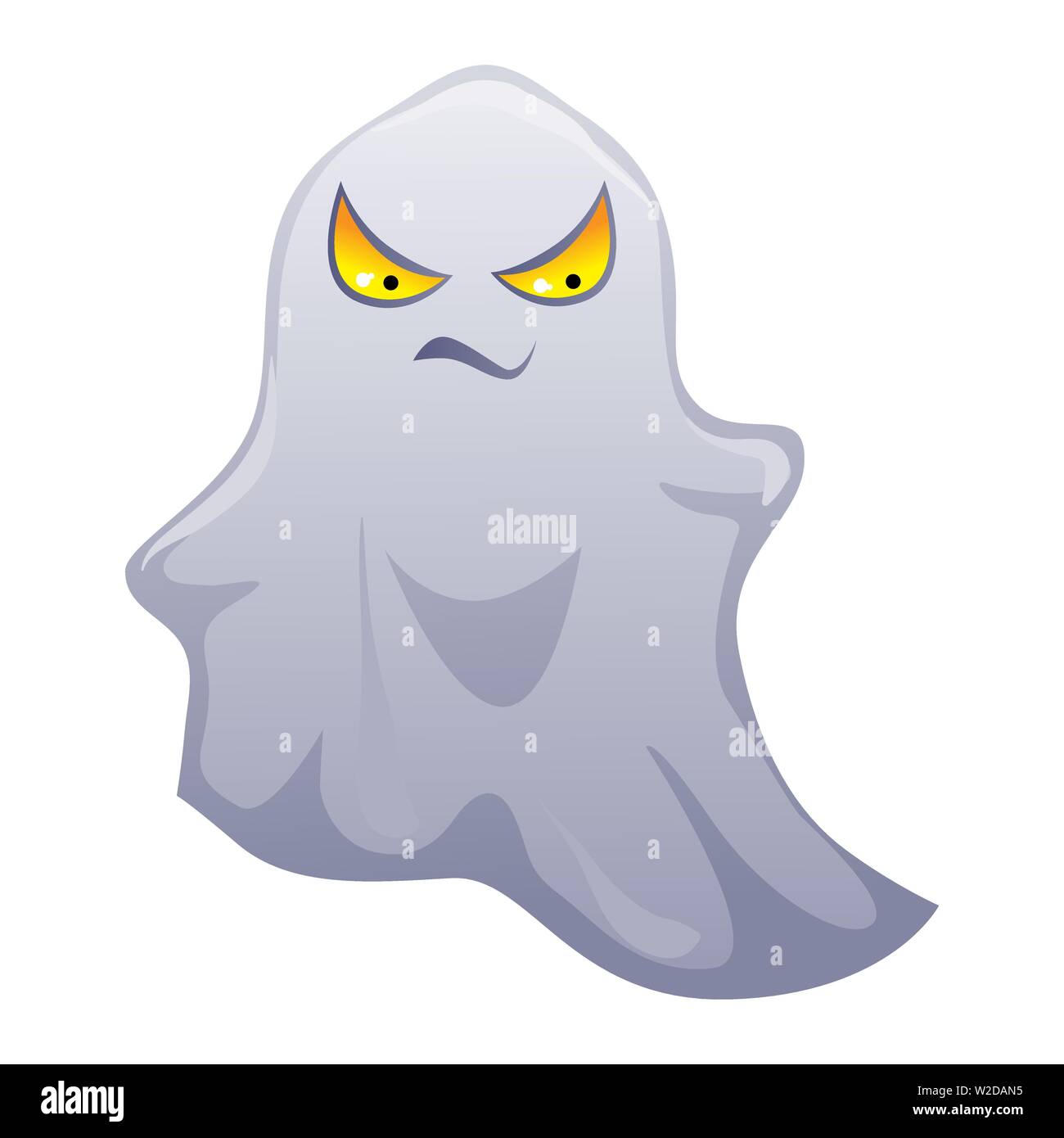 Happy halloween illustration of angry ghost Stock Vector Image & Art ...