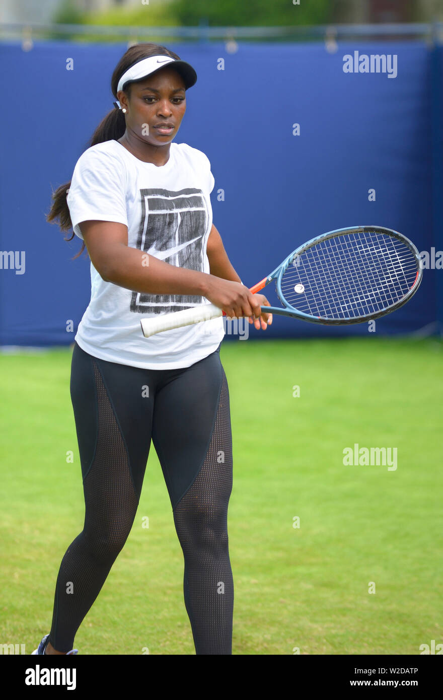 Sloane Stephens (USA) on the practice courts at the Nature Valley ...