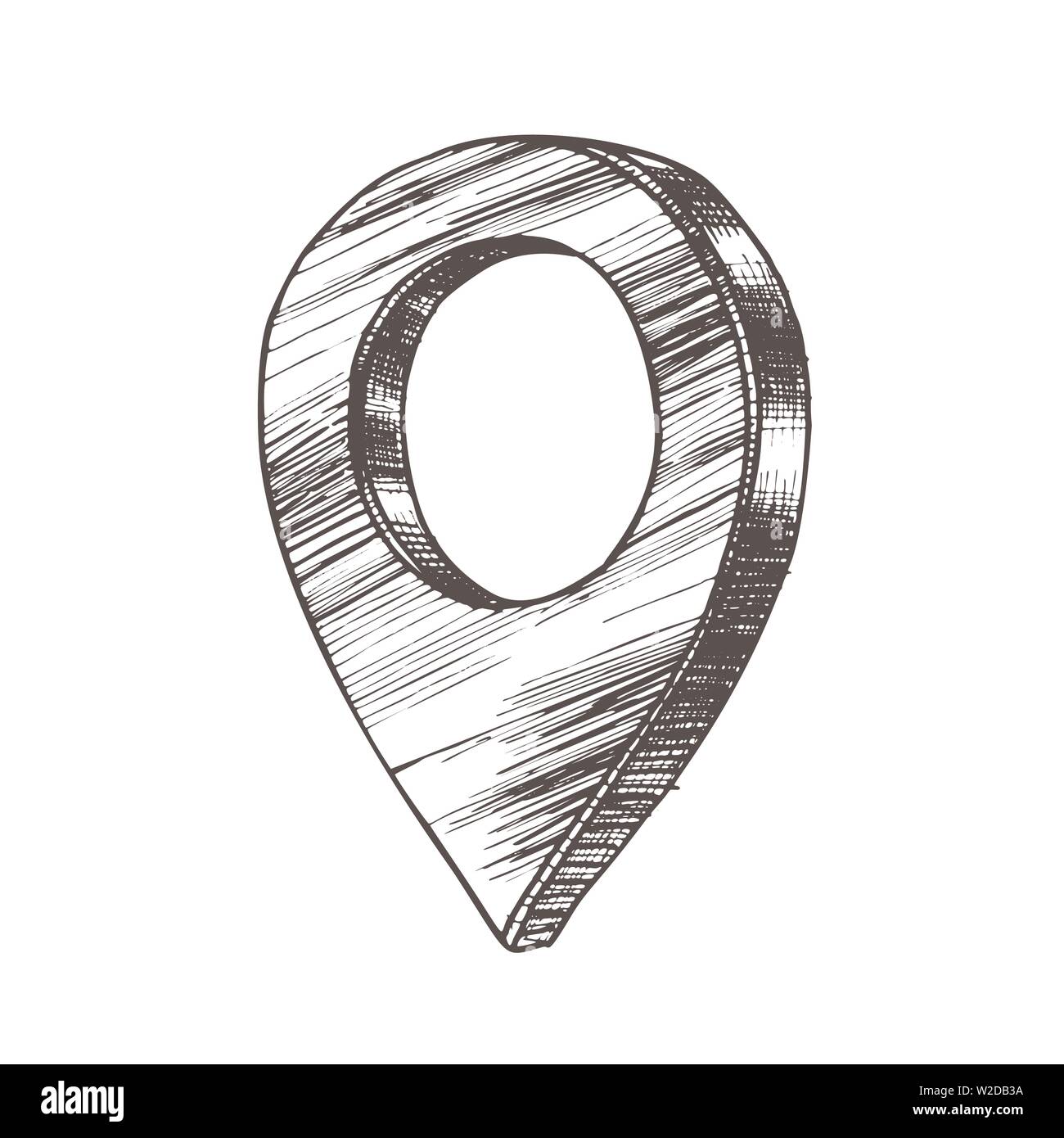 Navigation Map Pointer Gps Location Sign Vector Stock Vector Image ...