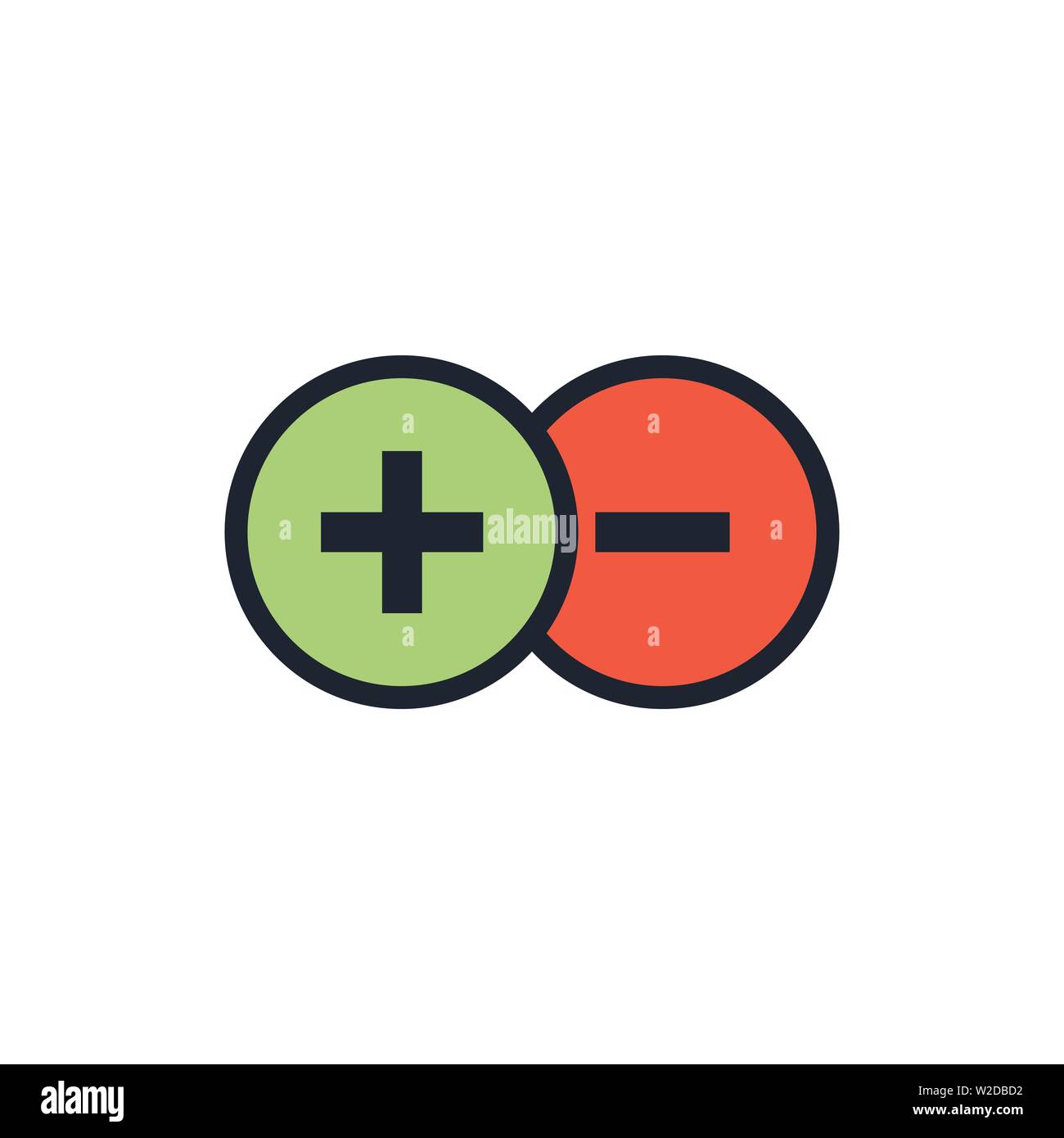 Positive & Negative, True or False Images or Plus and Minus Stock ...