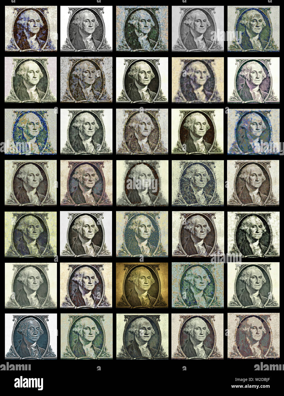 Poster Portrait George Washington (1732 - 1799), first president of the ...