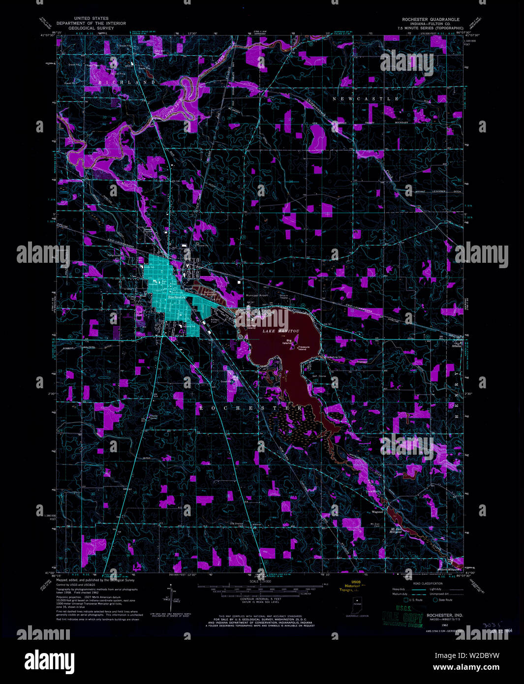 Rochester indiana map hi-res stock photography and images - Alamy