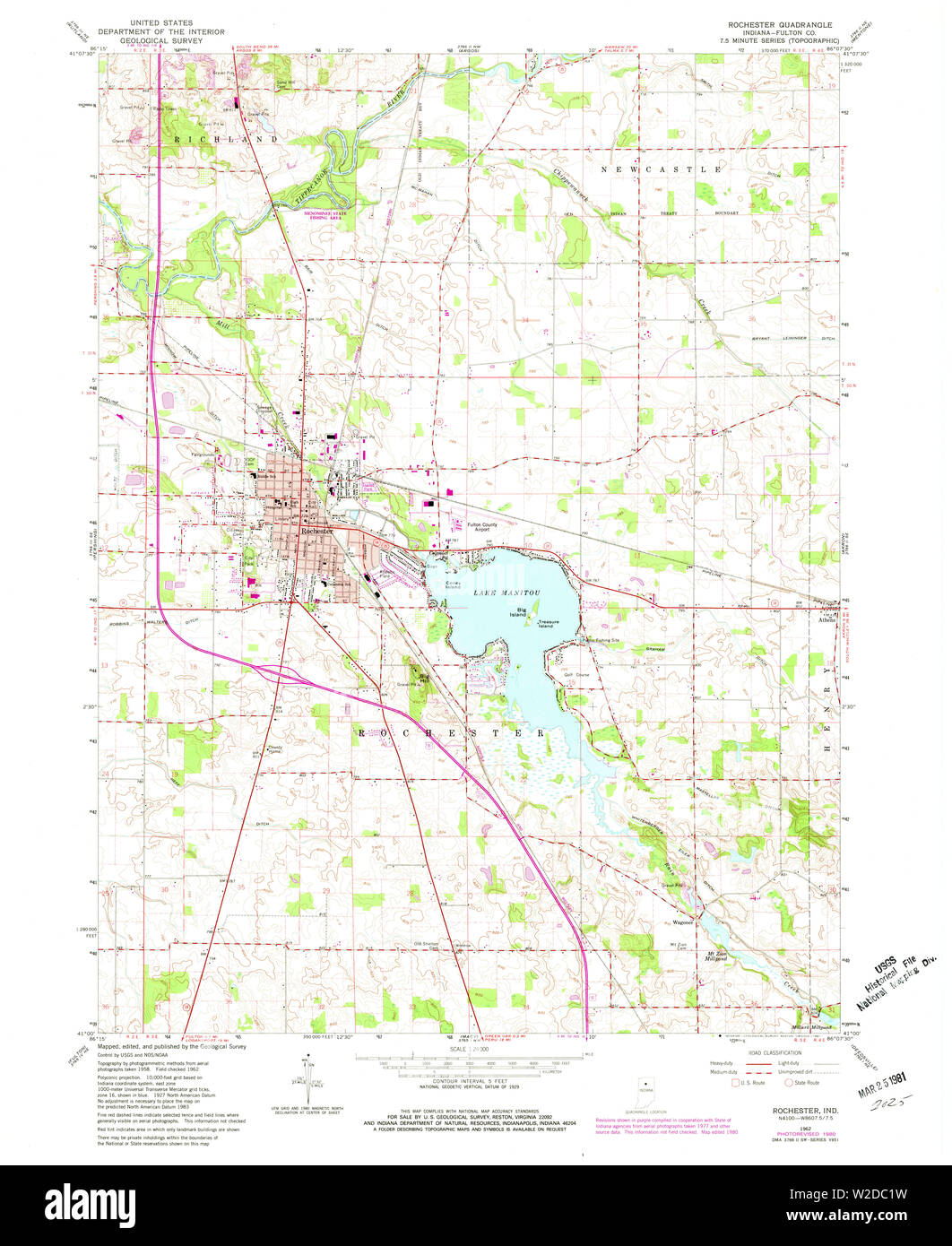 Rochester indiana map hi-res stock photography and images - Alamy