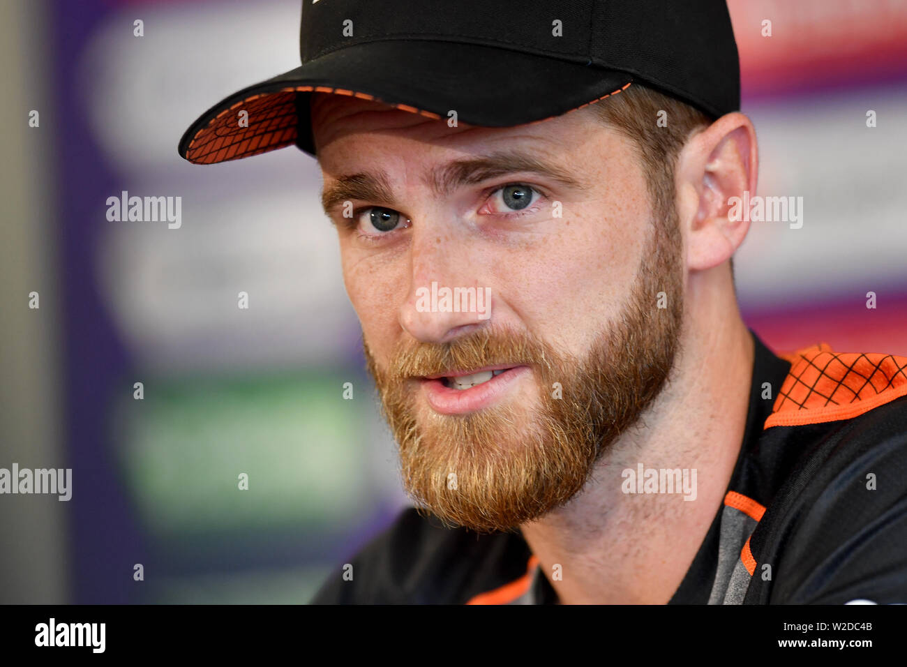 New Zealand's Kane Williamson speaks at a press conference at Emirates ...