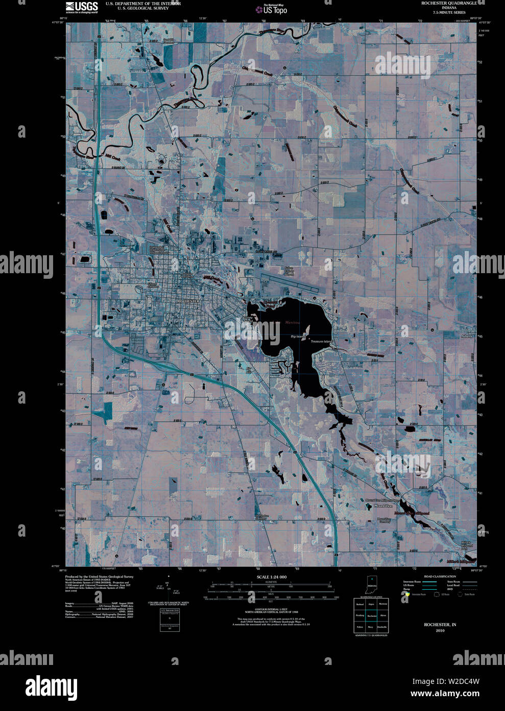 Rochester indiana map hi-res stock photography and images - Alamy