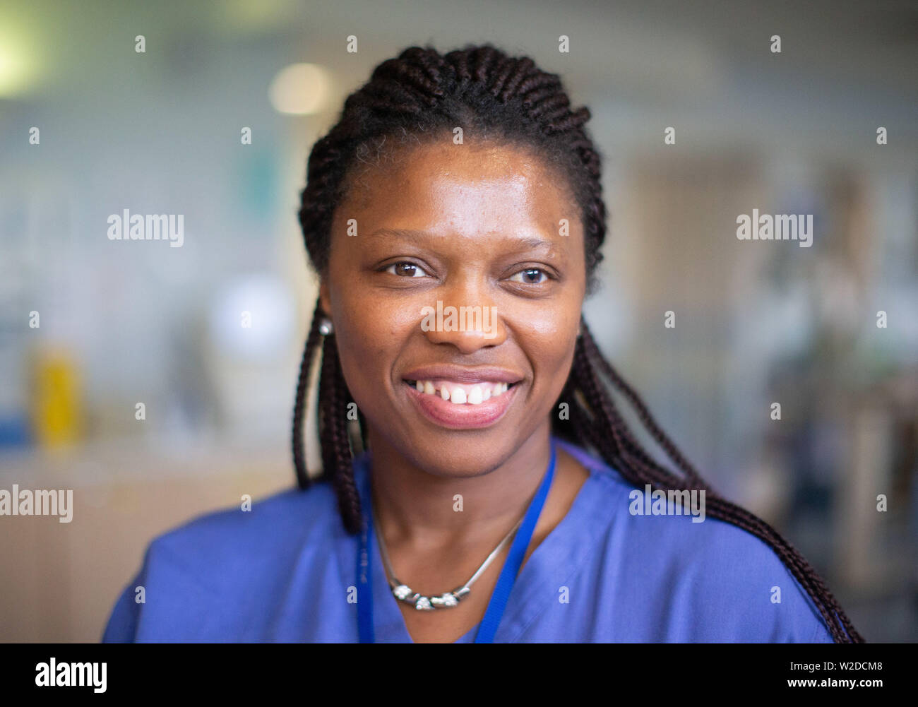 Portrait of NHS Nurse in an NHS Hospital ward Stock Photo - Alamy