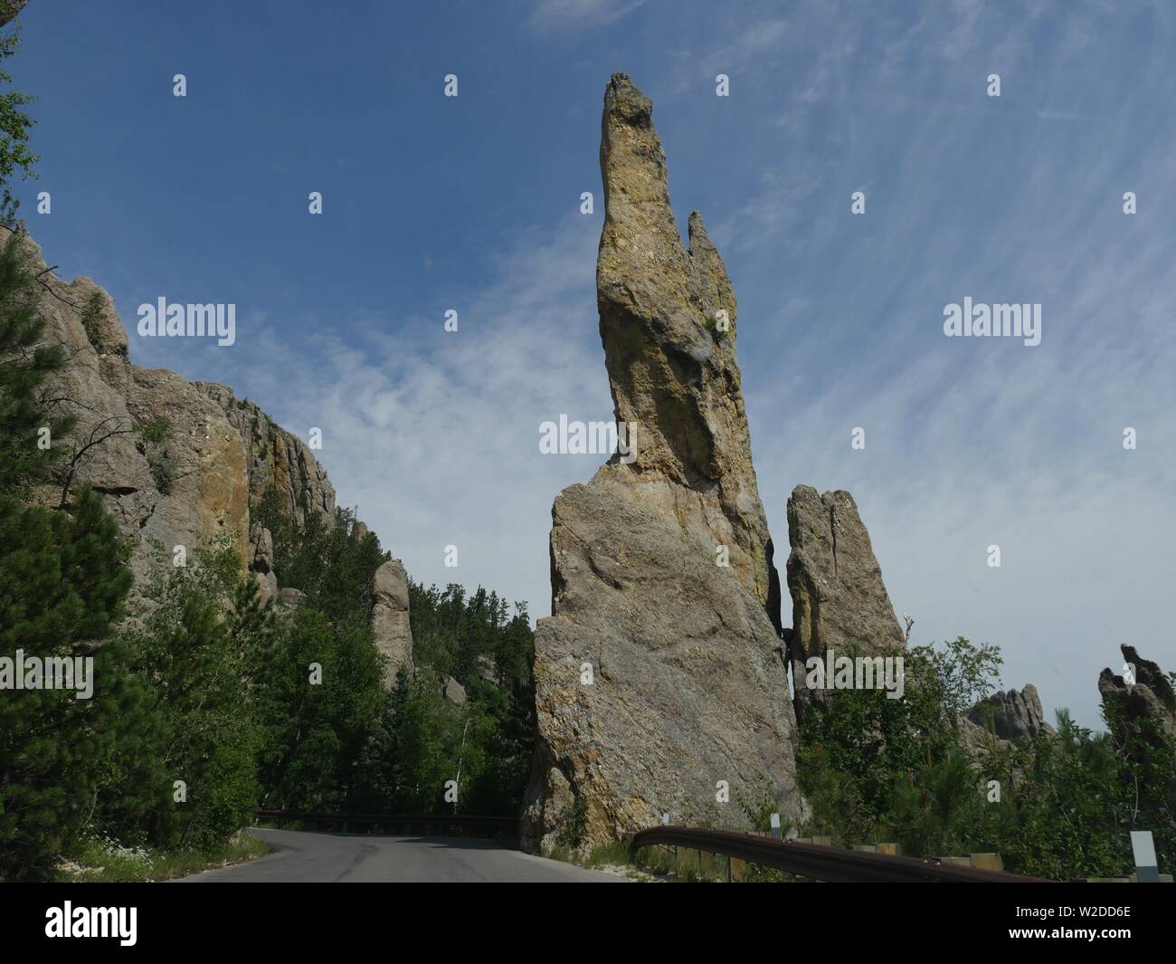 Close up of incredible rock formations along Needles Highway in South ...