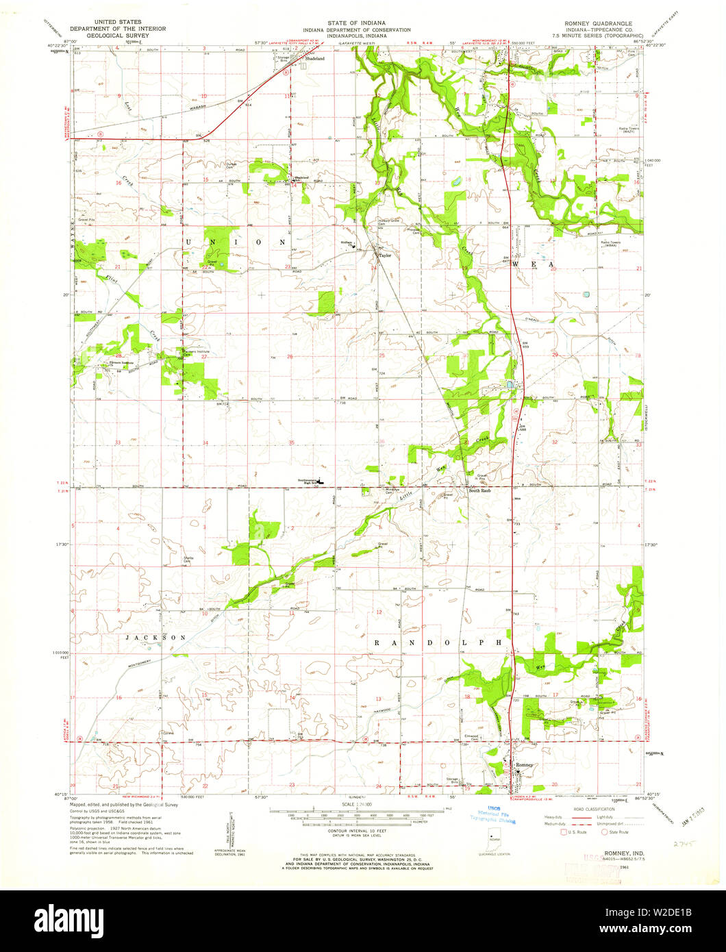 Romney indiana map hi-res stock photography and images - Alamy