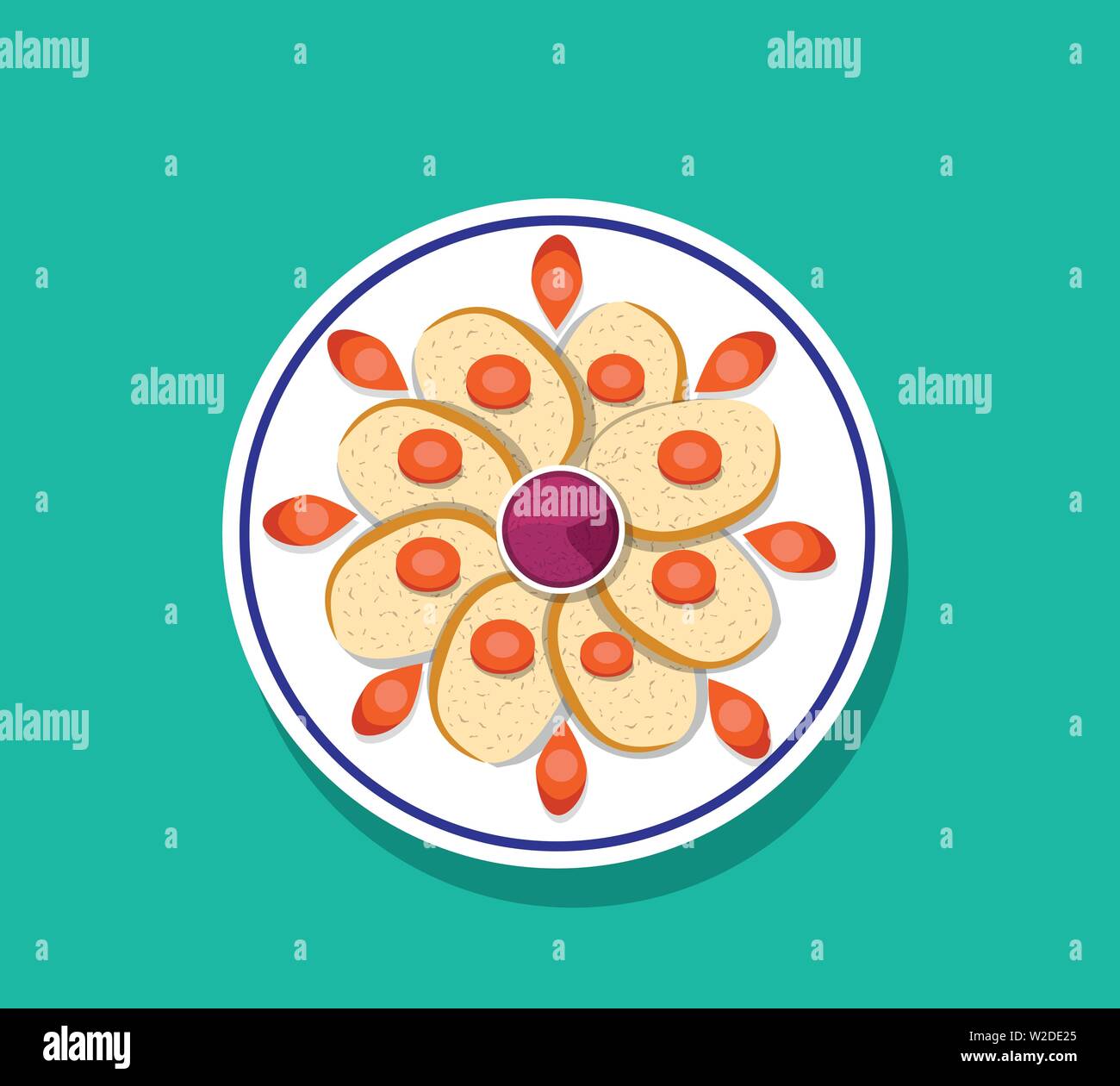 Food cuisine top view Stock Vector Images - Alamy