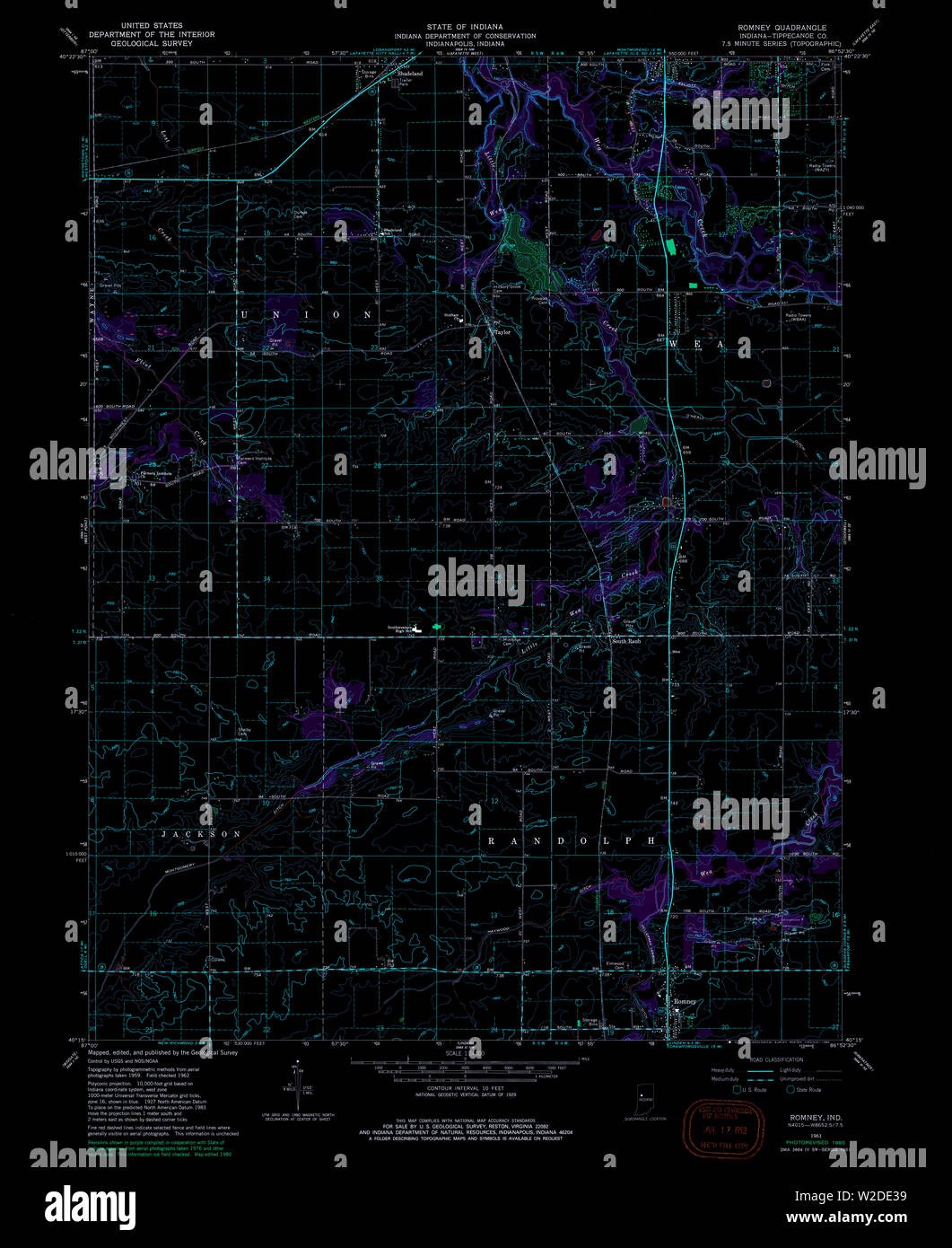 Romney indiana map hi-res stock photography and images - Alamy