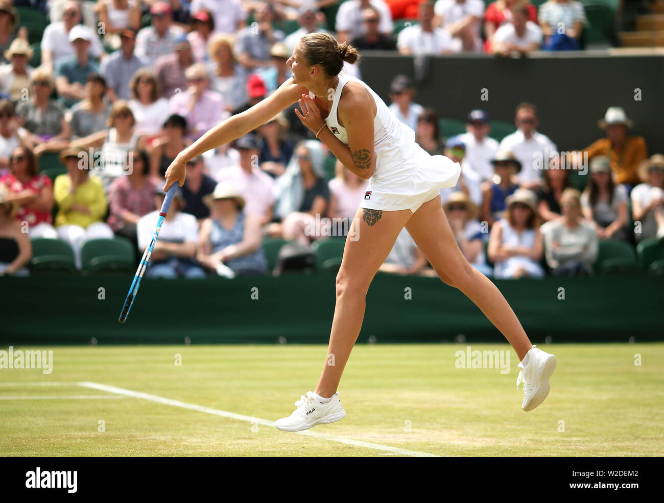 Karolina Pliskova during her round of 16 match against Karolina Muchova ...