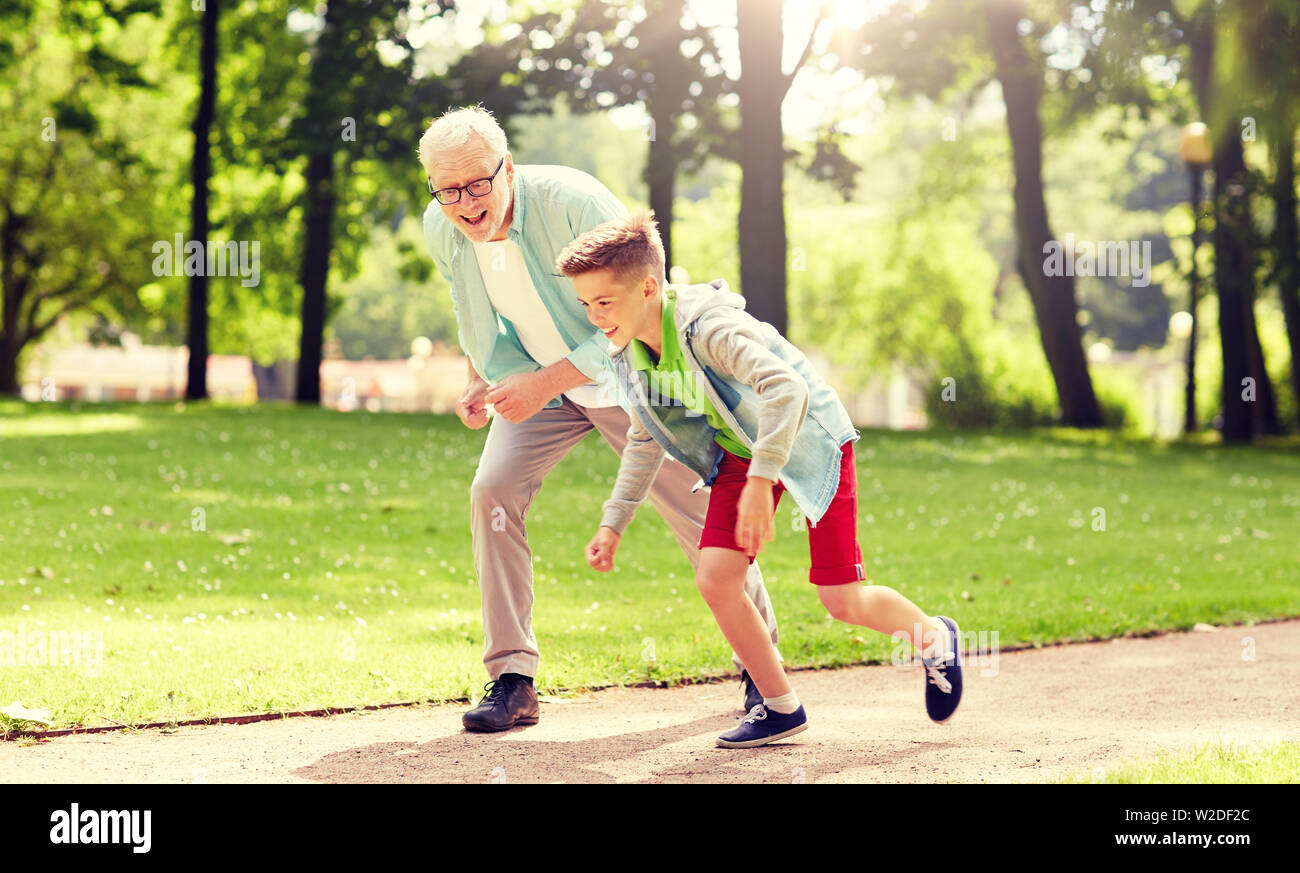 Old young person running racing hi-res stock photography and images - Alamy