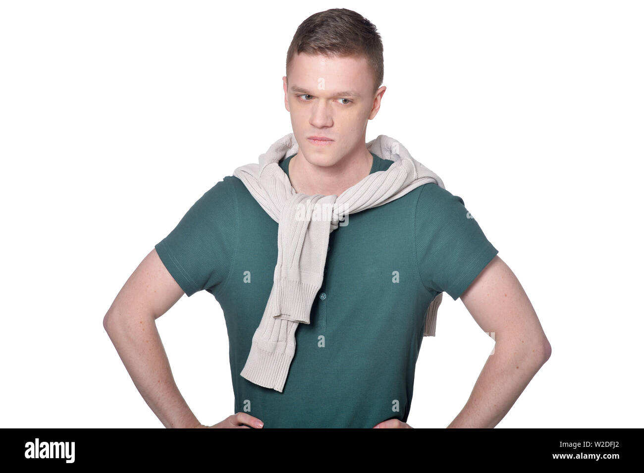 Portrait of handsome angry man isolated on white background Stock Photo ...