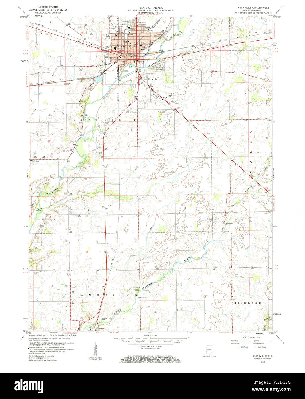 Map of rushville hi-res stock photography and images - Alamy