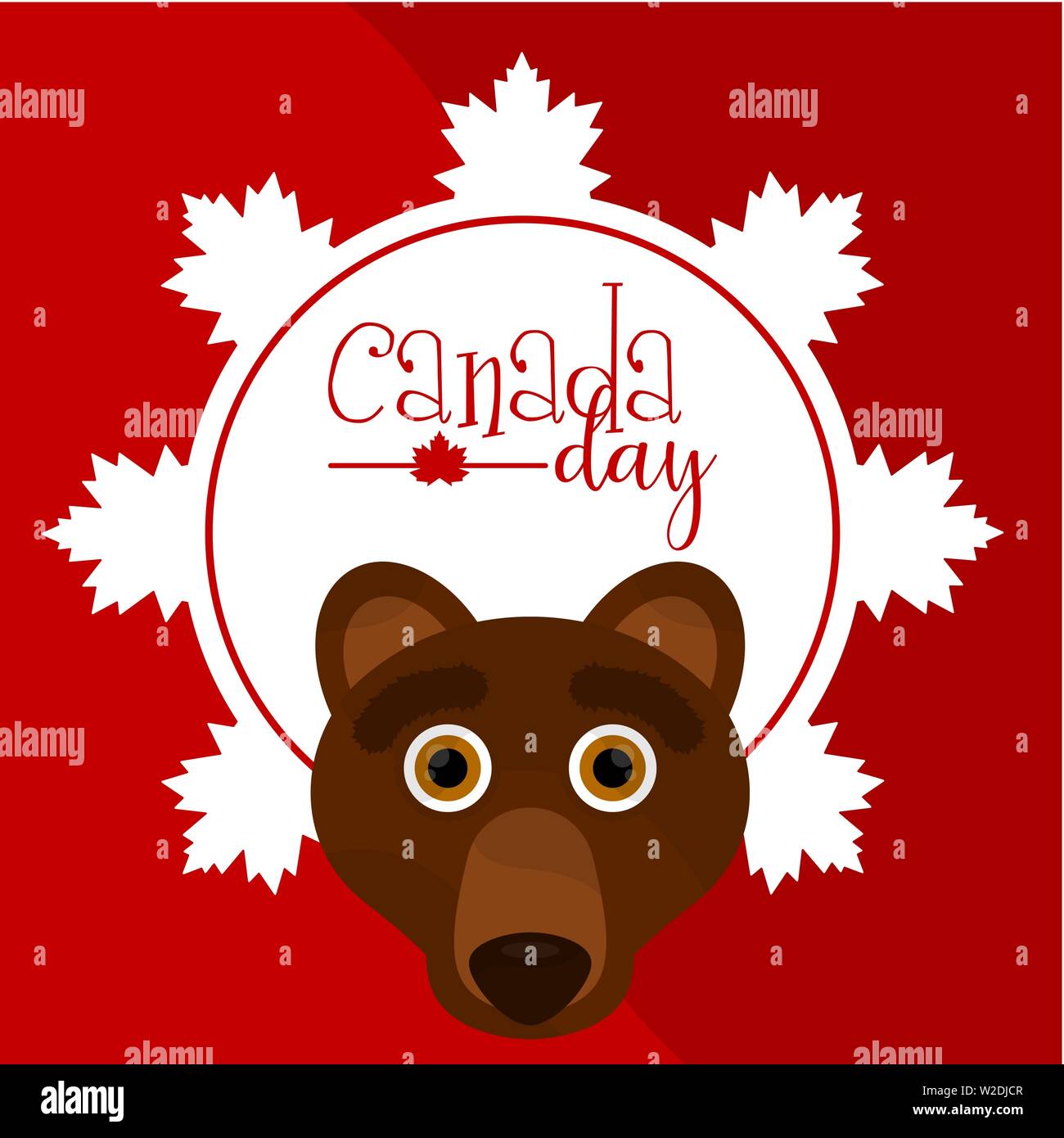 Label with text and a bear avatar. Canada day - Vector Stock Vector ...