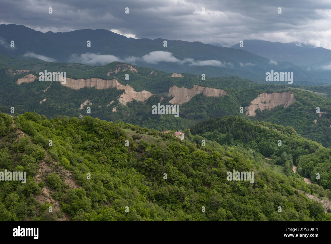 Rozhen pyramids -a unique pyramid shaped mountains cliffs in Bulgaria ...