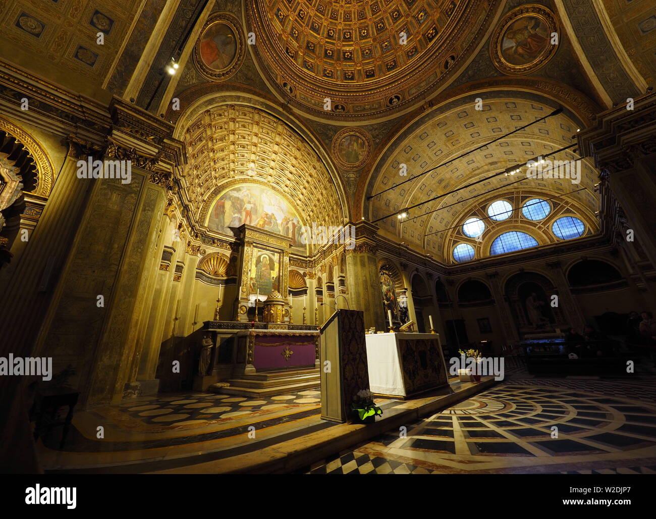 Santa Maria presso San Satiro church Architectural fragment. Architects ...