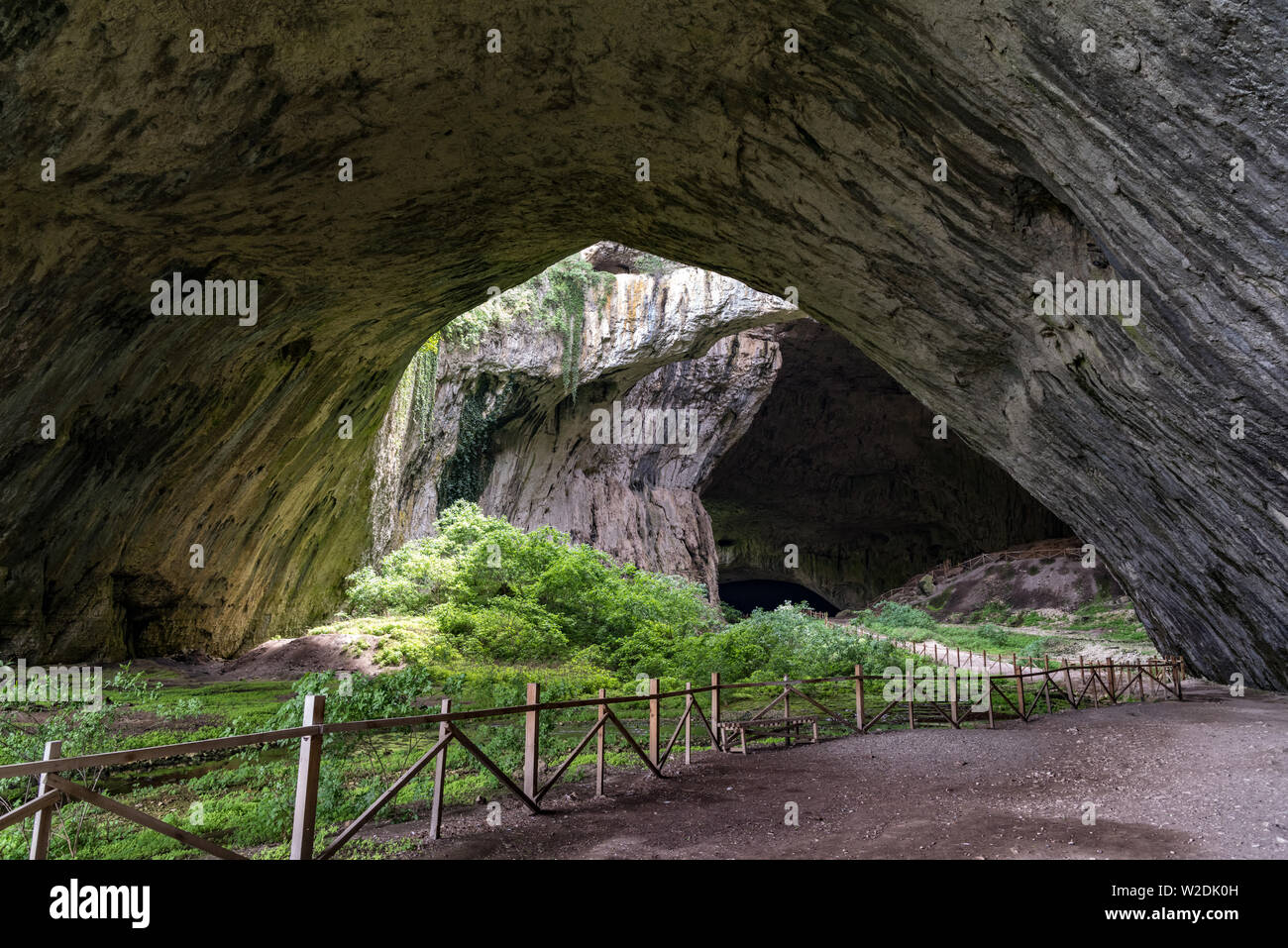 Devetàshka cave is a large karst cave around 7 km east of Letnitsa and ...