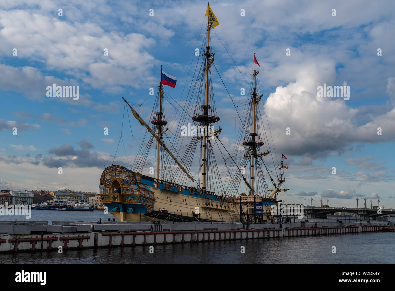 Snkt-Peterbrug, Russia - July 6, 2019: Sail Ship "Poltava" on ...