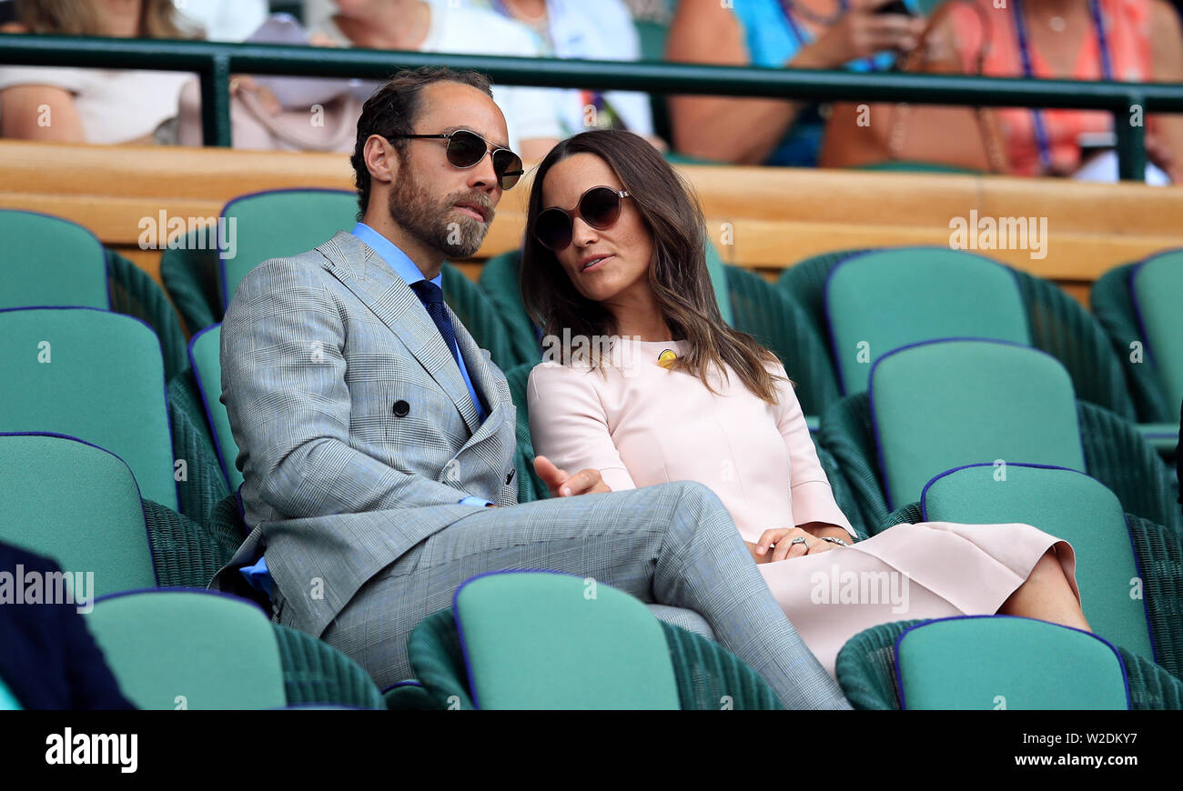 Pippa Matthews and James Middleton in the royal box of centre court on ...