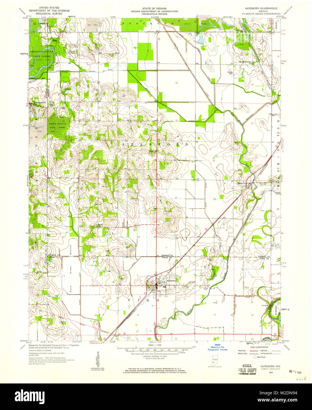 Map of sandborn hi-res stock photography and images - Alamy