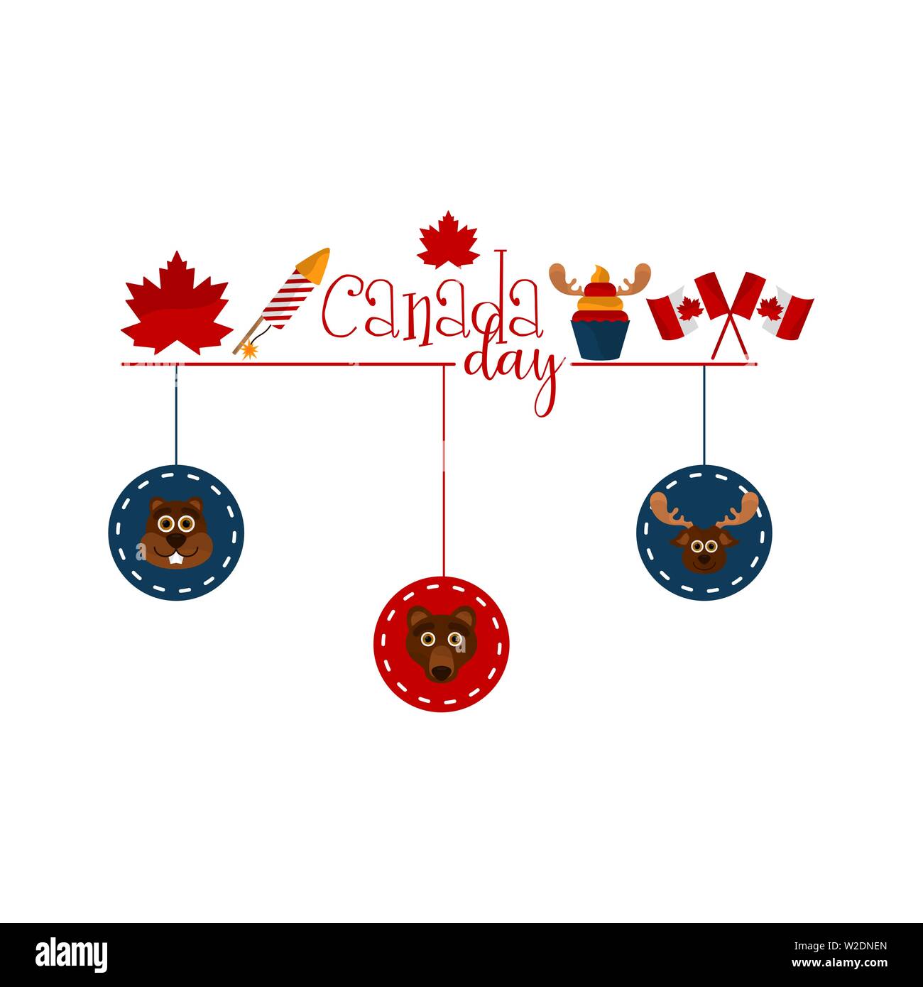 Canada day celebration objects hi-res stock photography and images - Alamy