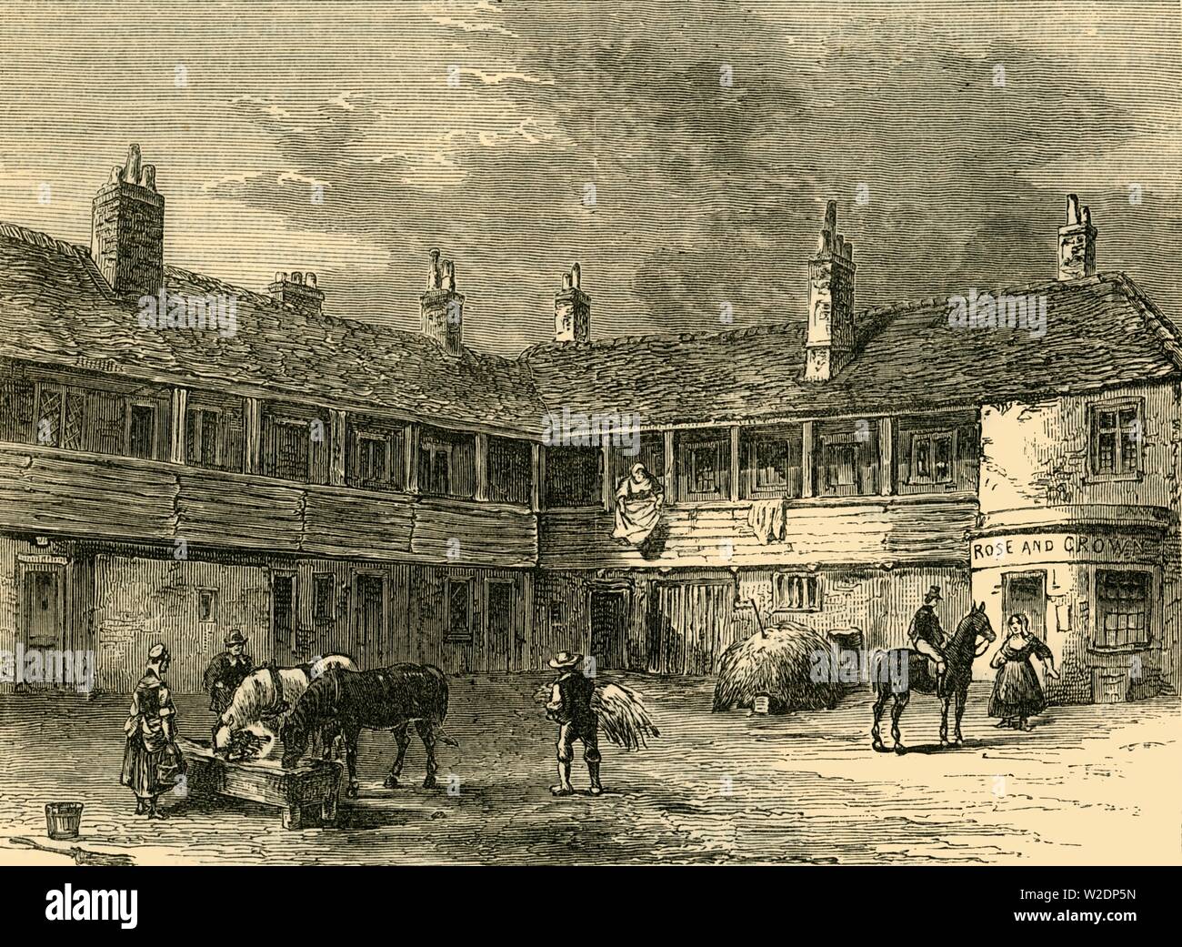 'Court-Yard of the "Rose and Crown", 1820', (c1876). Creator: Unknown ...