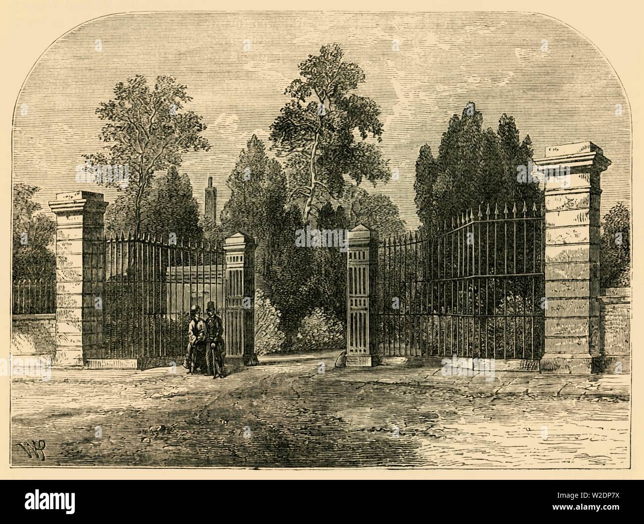 'Entrance to Brompton Cemetery', c1876. Creator: Unknown Stock Photo ...
