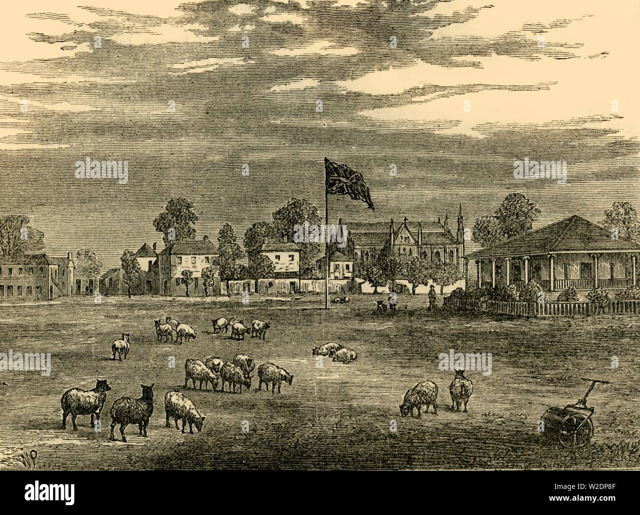 'Lord's Ground in 1837', (c1876). Creator: Unknown Stock Photo - Alamy