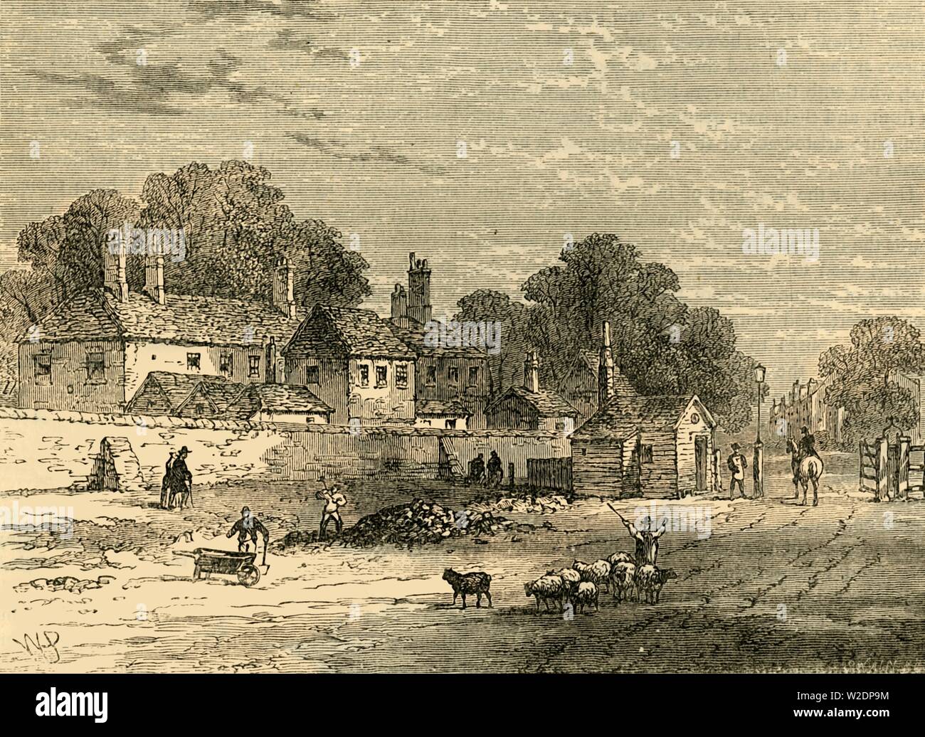 'The Old Turnpike, Kensington, in 1820', (c1876). Creator: Unknown ...