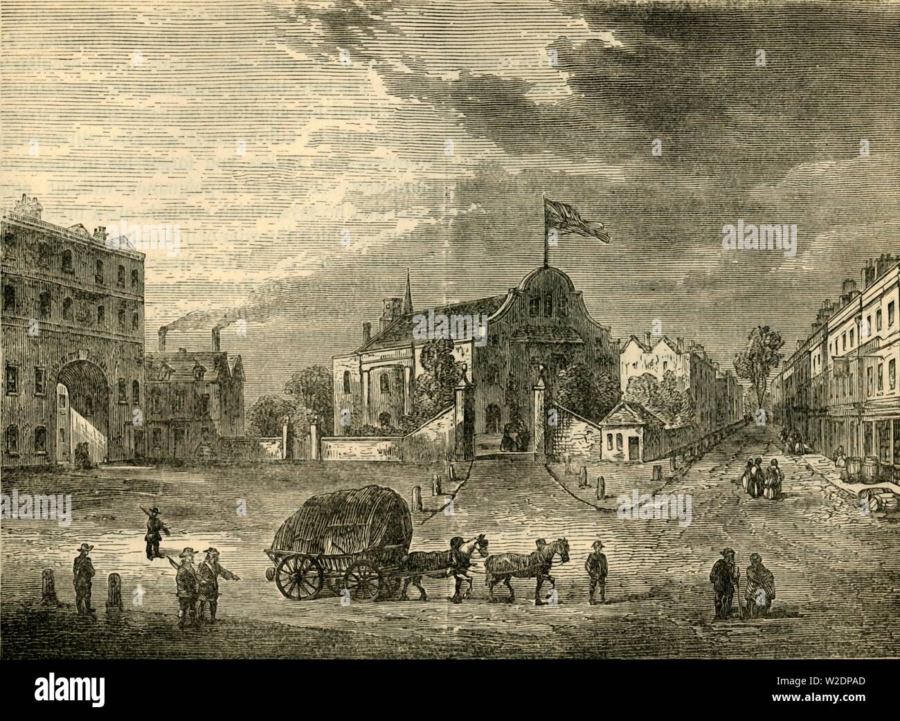 'Old Kensington Church, about 1750', (c1876). Creator: Unknown Stock ...