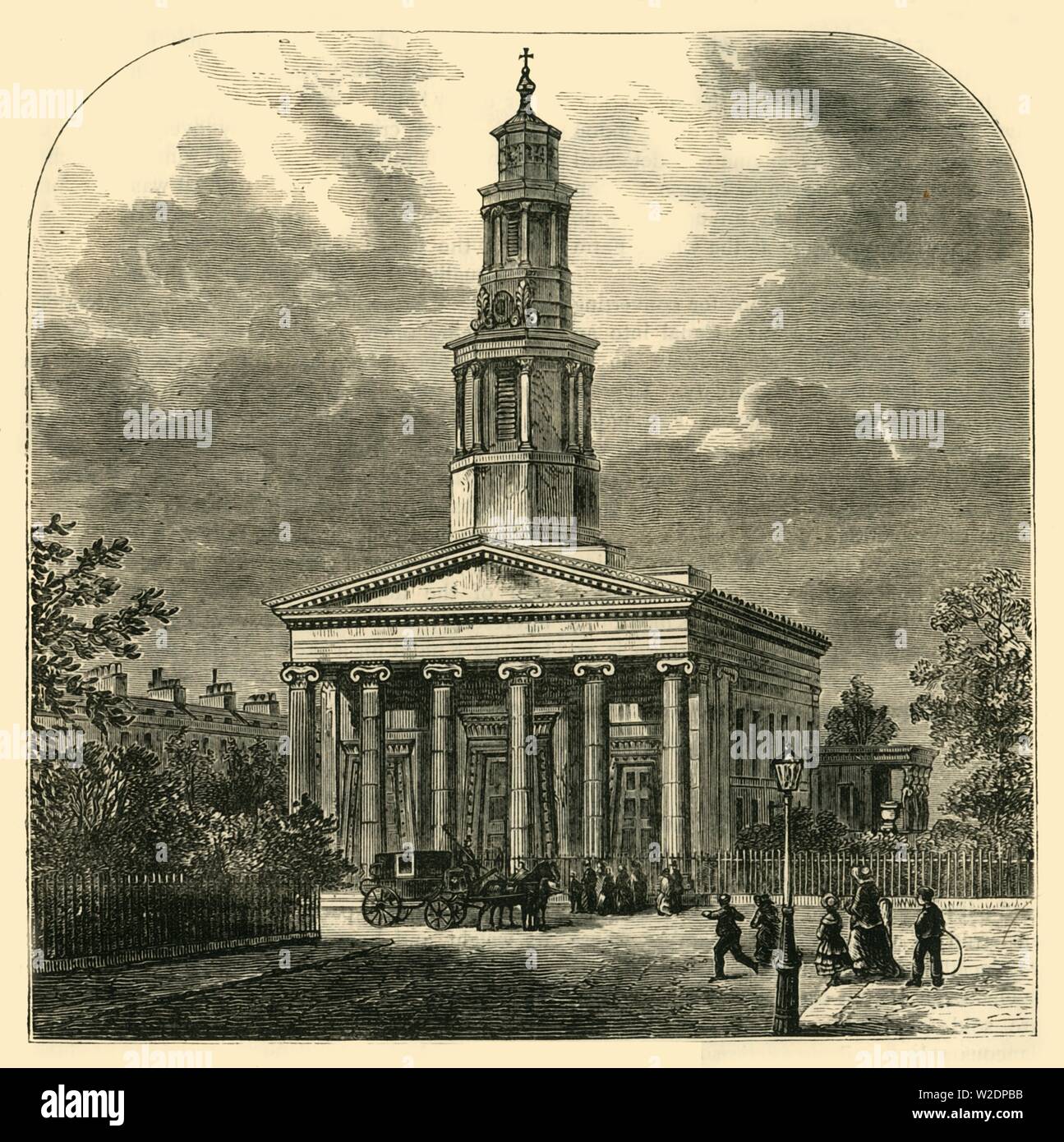 'New St. Pancras Church', c1876. Creator: Unknown Stock Photo - Alamy
