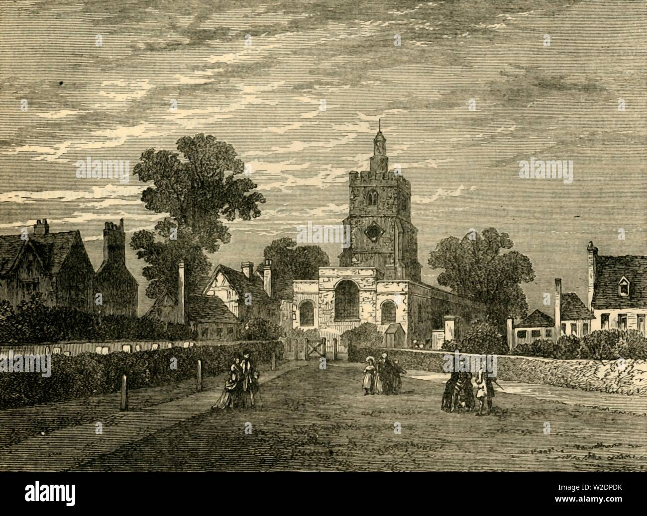 'Hackney Church', c1876. Creator: Unknown Stock Photo - Alamy