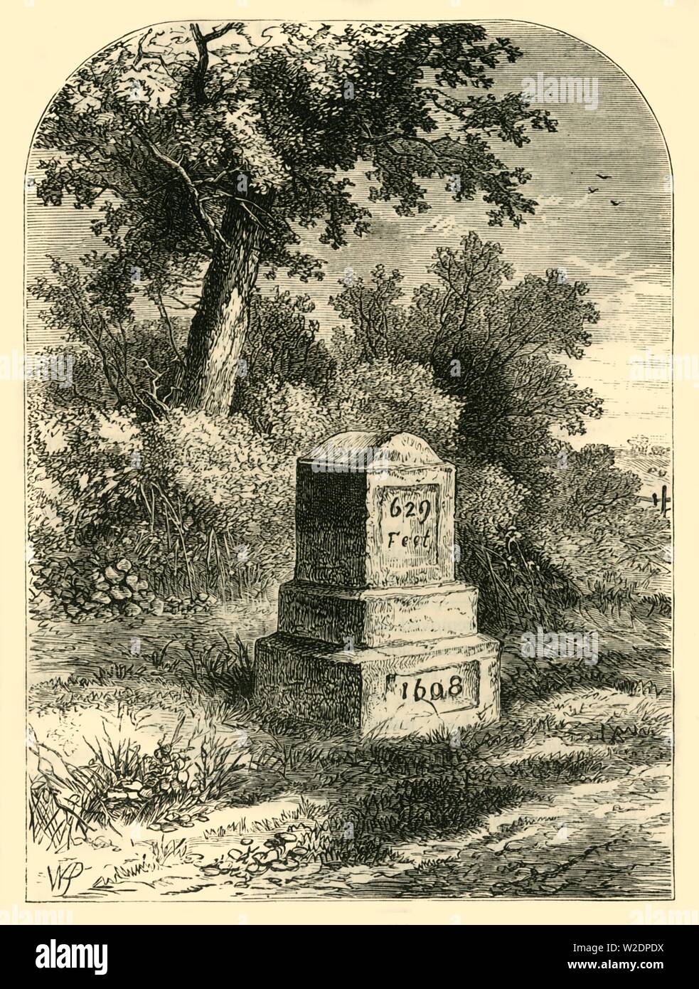 'Whittington's Stone in 1820', (c1876). Creator: Unknown Stock Photo ...