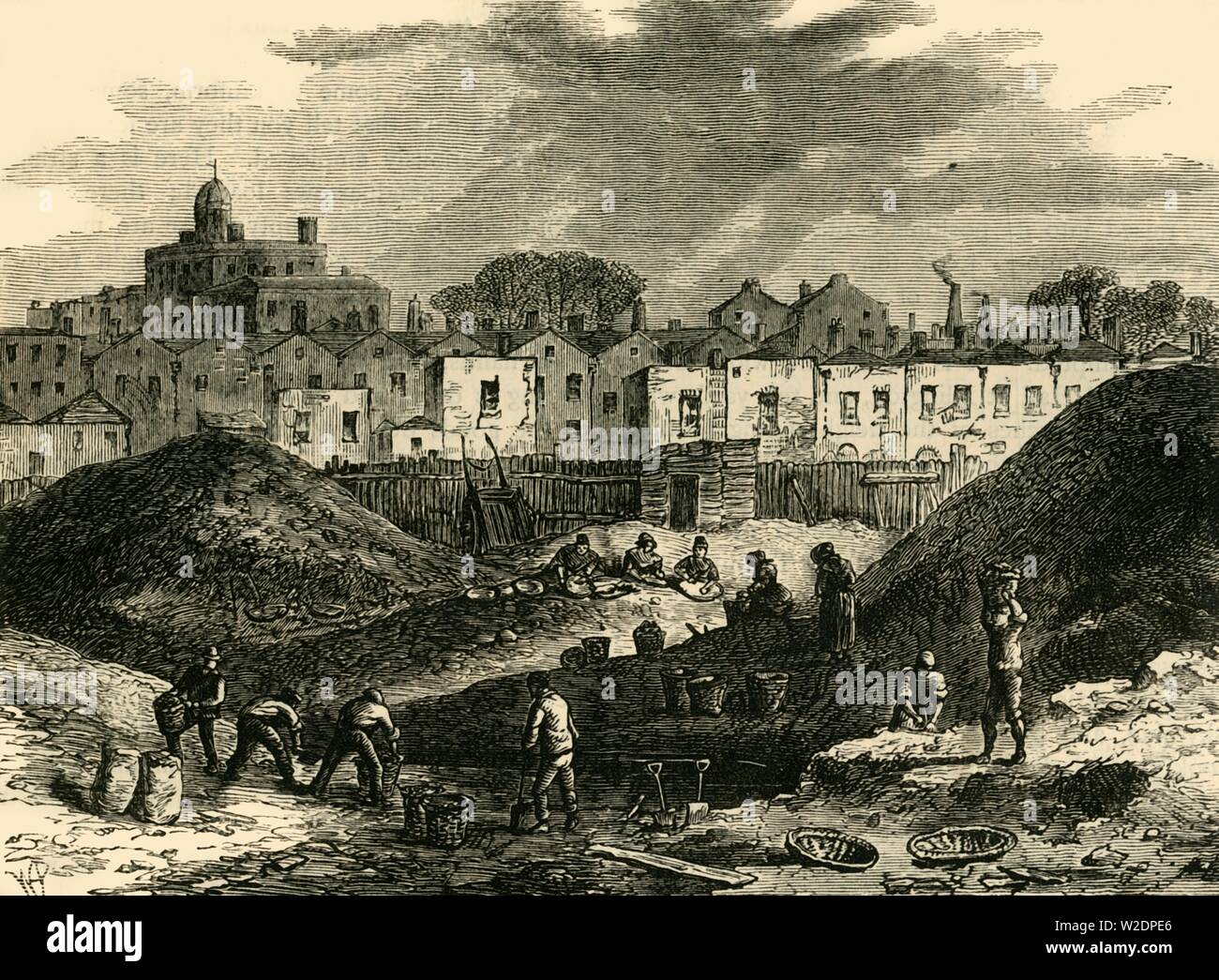 'The Dust-Heaps, Somers Town, in 1836', (c1876). Creator: Unknown Stock ...