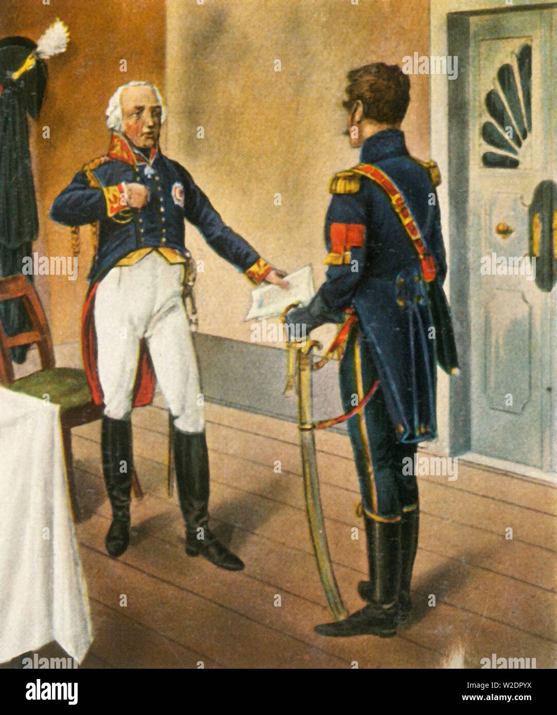Prussian General CourbiÃ¨re, Commandant of Graudenz, and French envoy ...