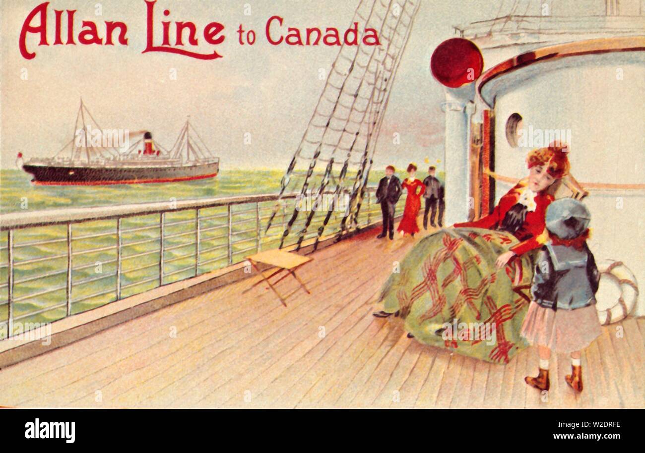 'Allan Line to Canada', c1900. Creator: Unknown Stock Photo - Alamy