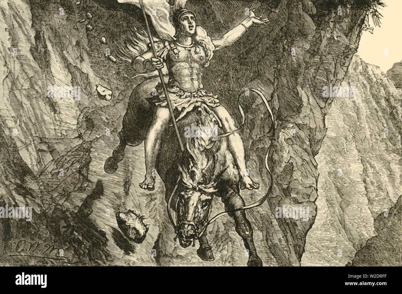 'The Sacrifice of Curtius', 1890. Creator: Unknown Stock Photo - Alamy