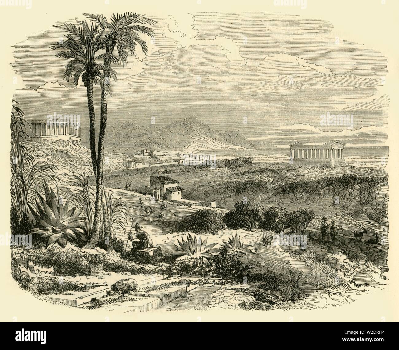 'View on the Coast of Sicily', 1890. Creator: Unknown Stock Photo - Alamy