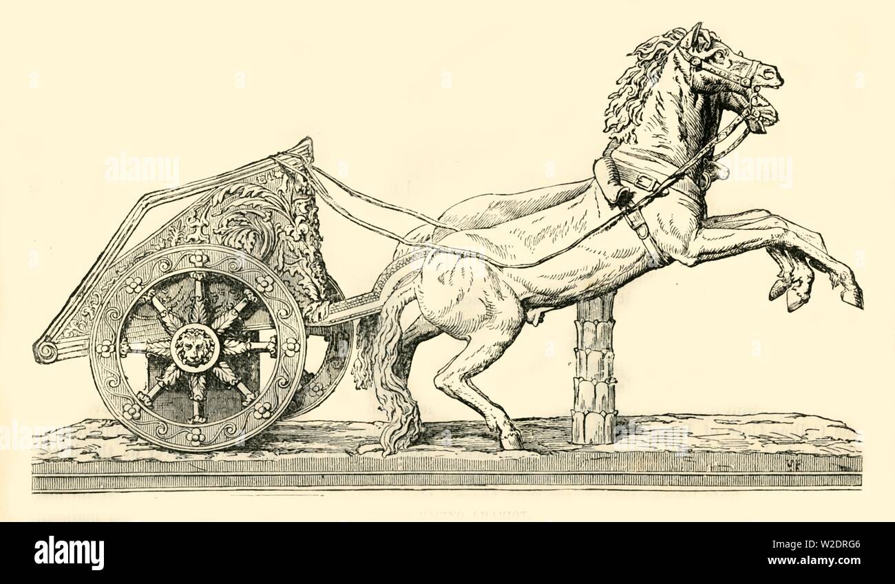 'Roman Racing Chariot', 1890. Creator: Unknown Stock Photo - Alamy
