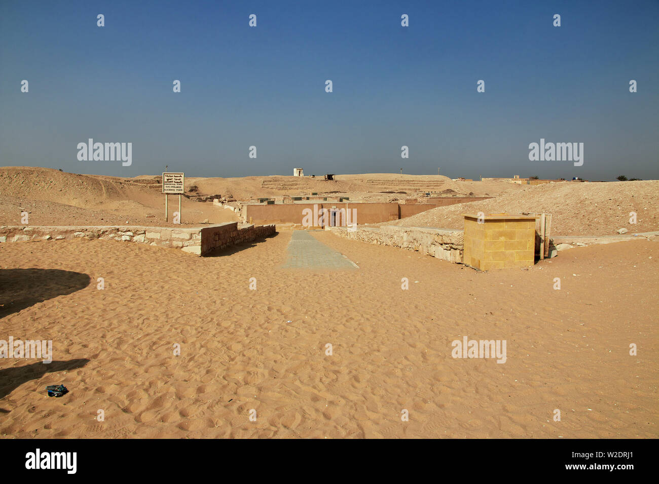The ancient necropolis of Saqqara, in the desert of Egypt Stock Photo ...