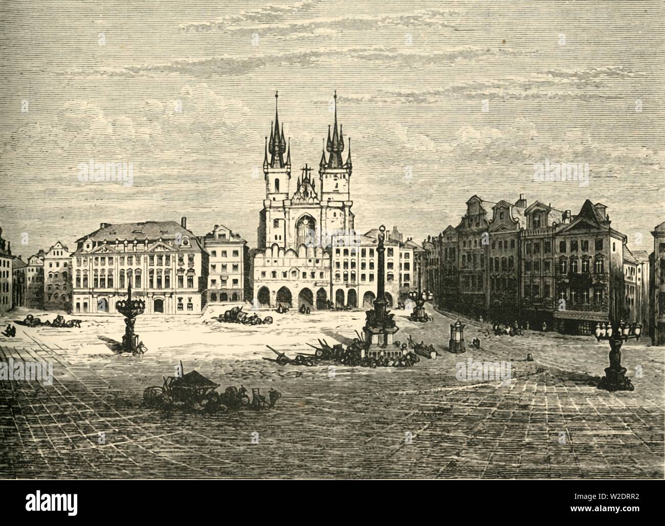 'The Great Square, Prague', 1890. Creator: Unknown Stock Photo - Alamy