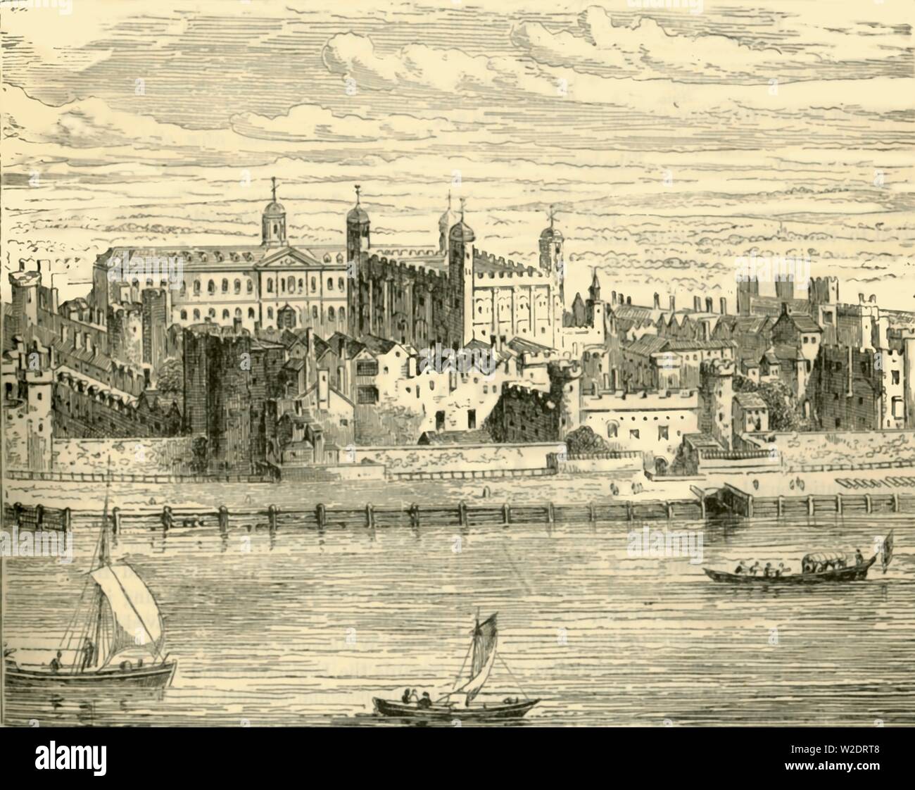'The Tower of London', 1890. Creator: Unknown Stock Photo - Alamy