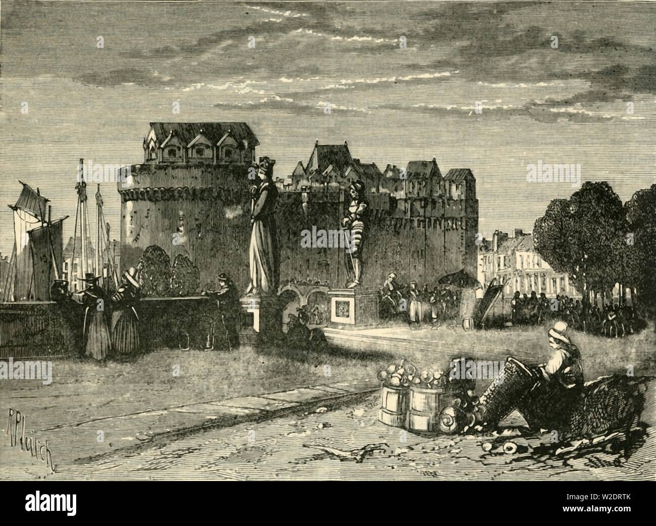 'View in Nantes', 1890. Creator: Unknown Stock Photo - Alamy