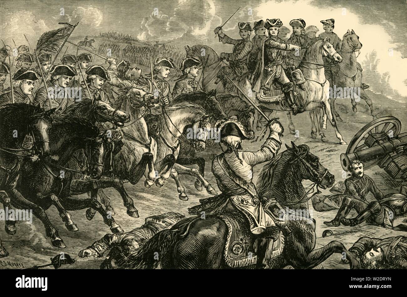 27 june 1743 battle of dettingen george ii ollier hi-res stock ...