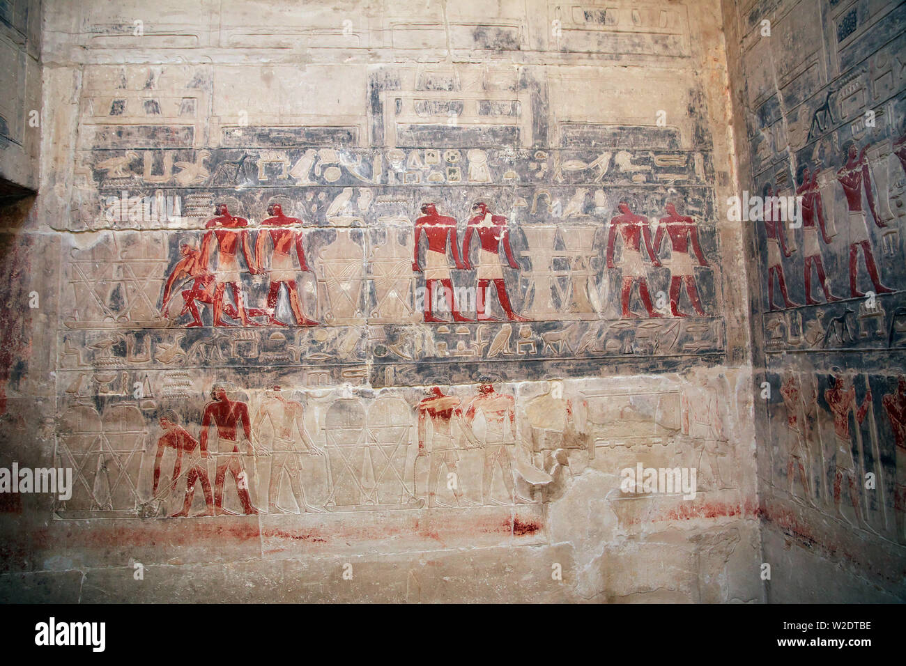 The ancient necropolis of Saqqara, in the desert of Egypt Stock Photo ...