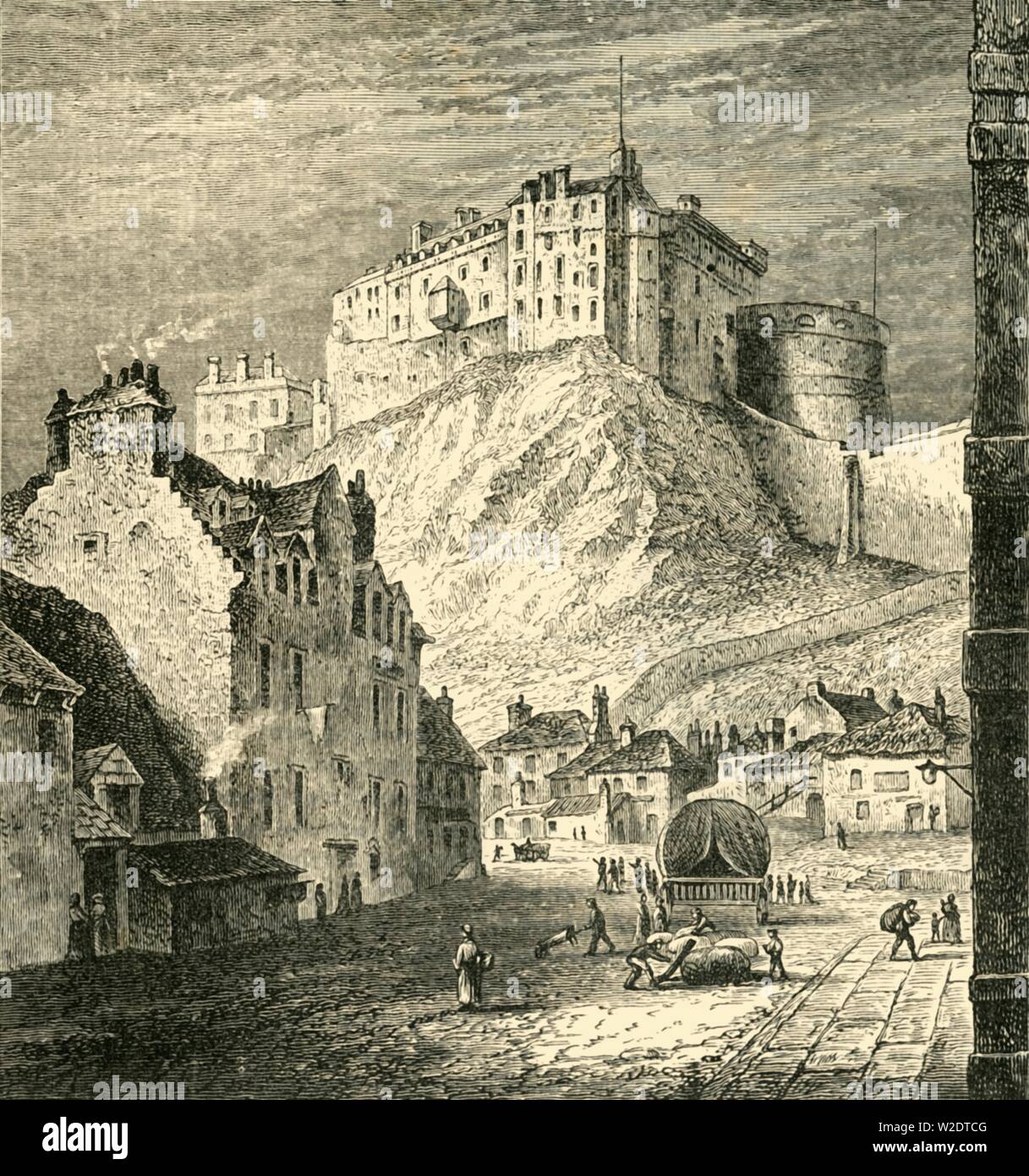 'Edinburgh Castle, from the King's Mews, 1825', (1890). Creator ...