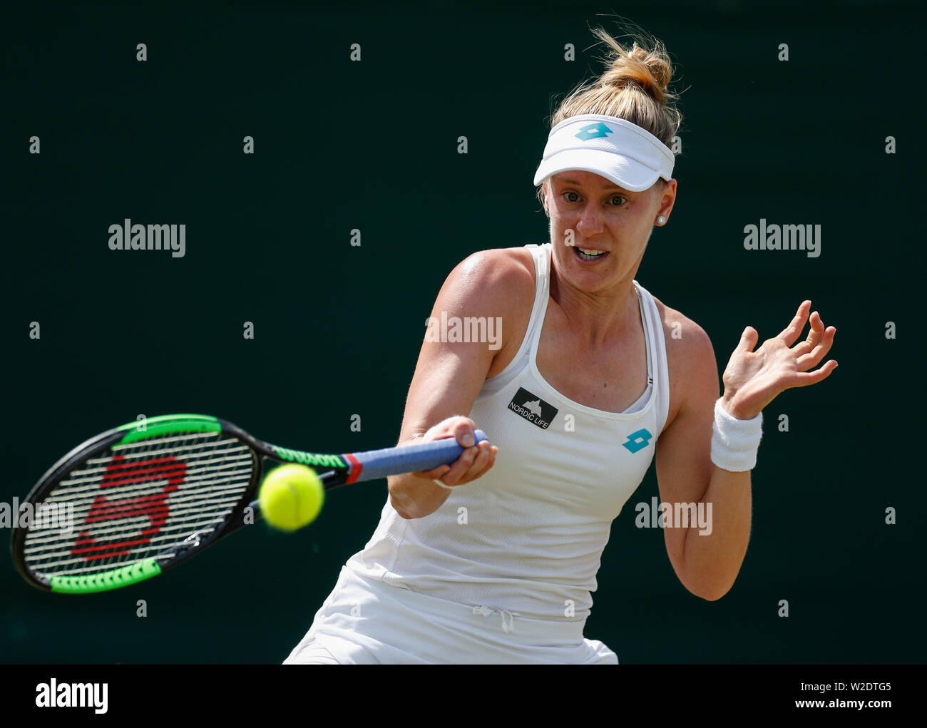London, Britain. 8th July, 2019. Alison Riske of the United States ...